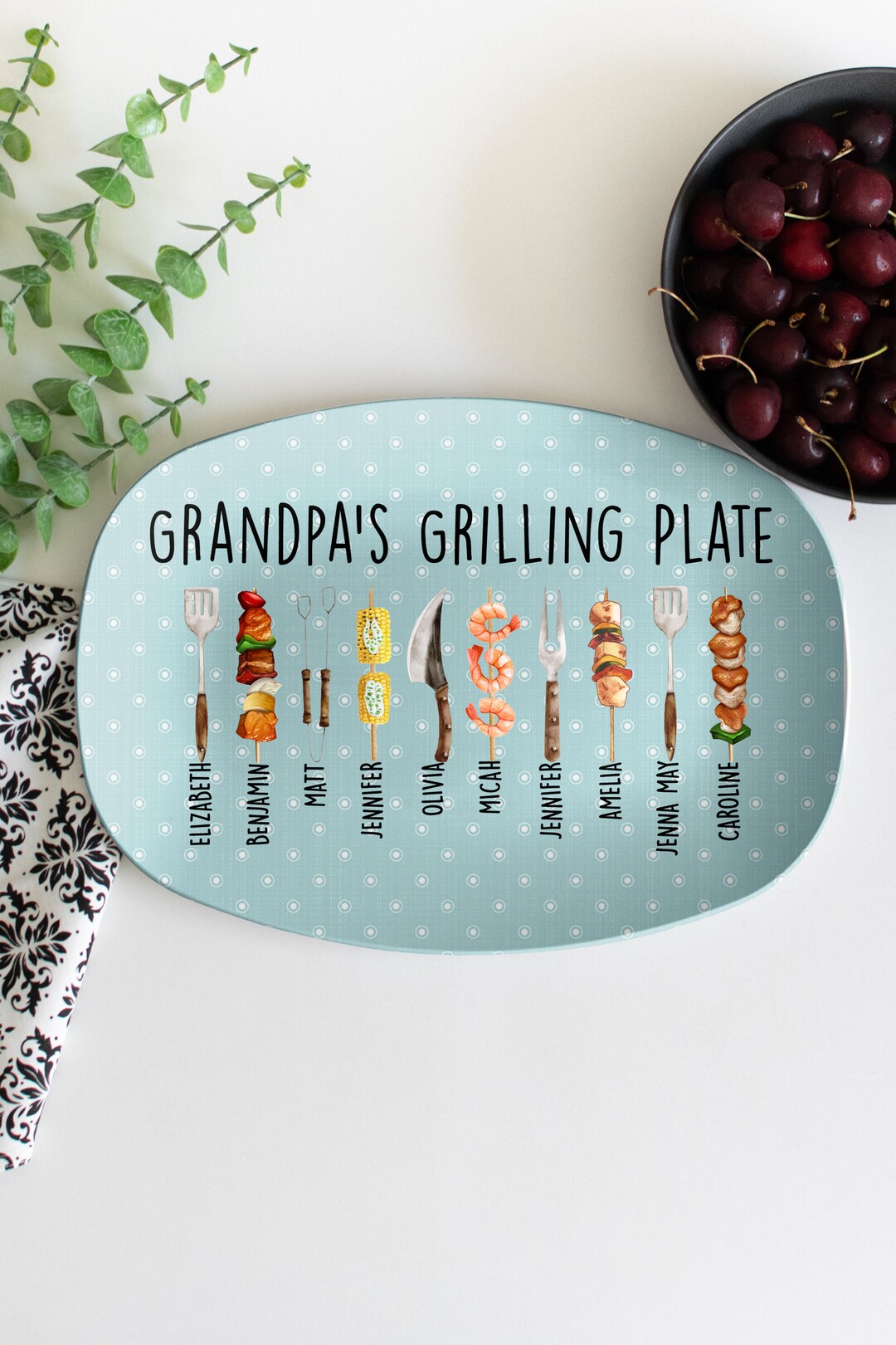 Custom Grandpa Grilling Platter, Grandpa Gifts, Fathers Day Gift for ...
