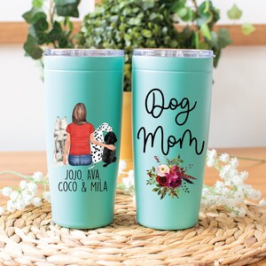 Custom Dog Mom Travel Tumbler, Dog Lover Gift, Gift for Dog Owner ...