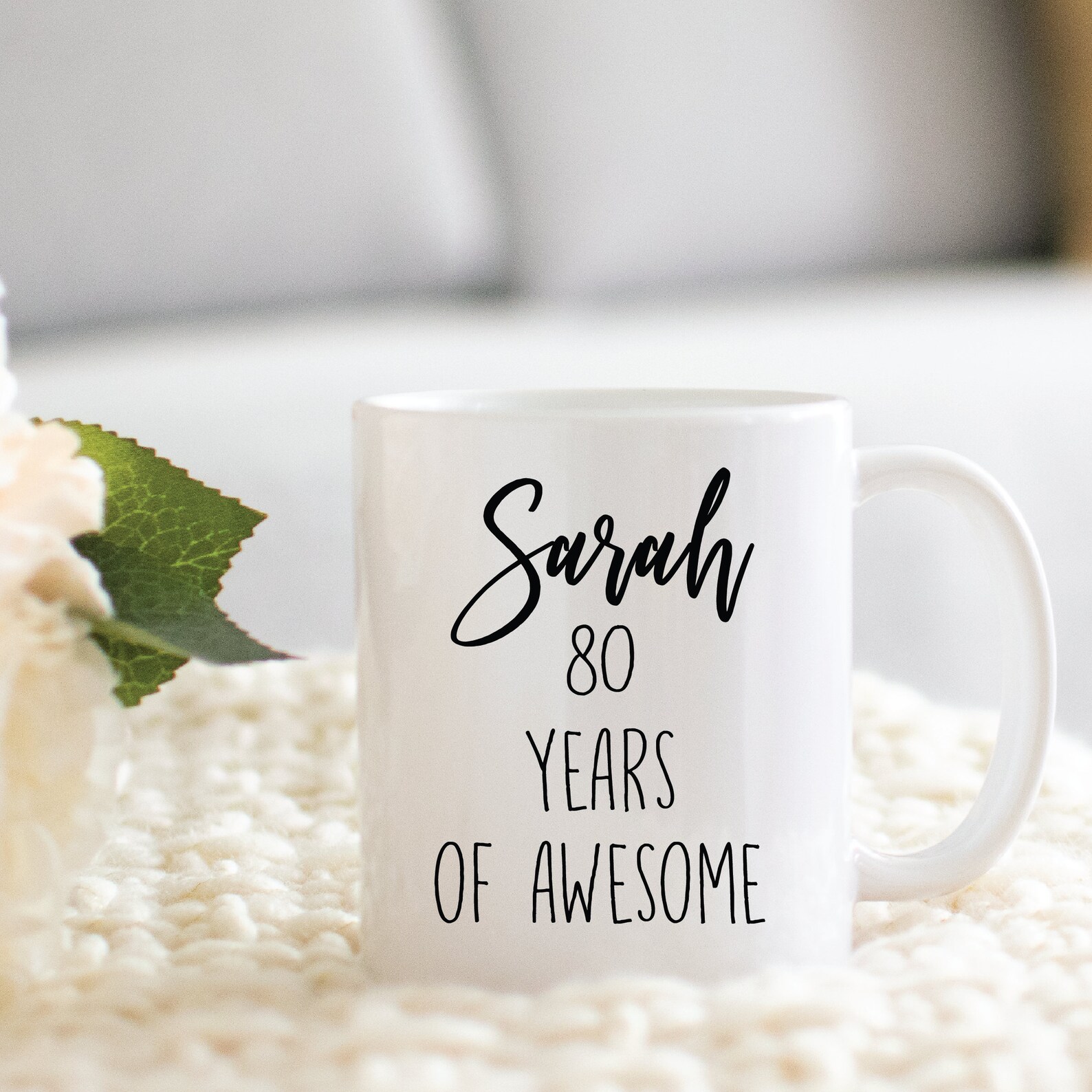 Custom 80th Birthday Cup for Her Personalized 80th Birthday | Etsy