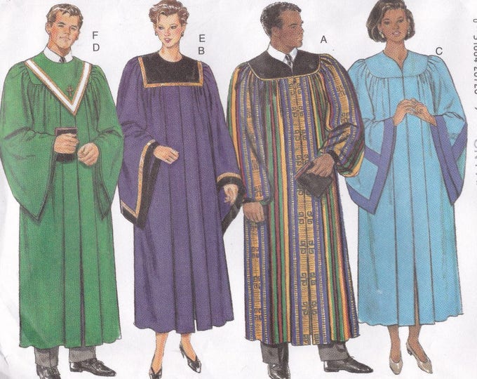 Choir Robes / Priest Robe Sewing Pattern. Adult Costume for Men or ...