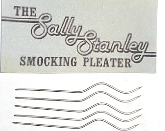 Sally Stanley Smocking Pleater Machine With Needles - 24 Row Pleating ...
