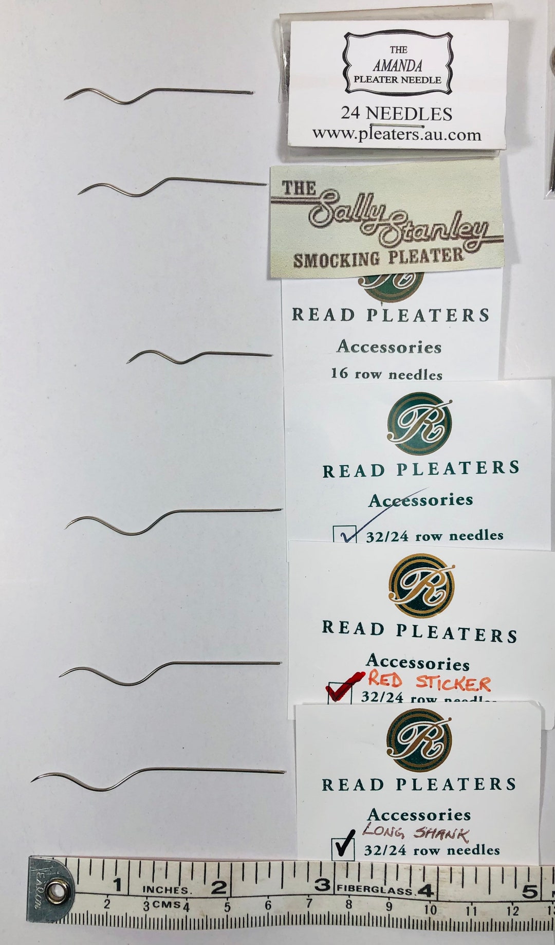 24 Smocking Pleater Needles - Genuine Brand Names, Sets of 24 to Suit ...
