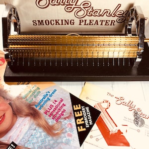 Sally Stanley Smocking Pleater Machine With Needles - 24 Row Pleating ...