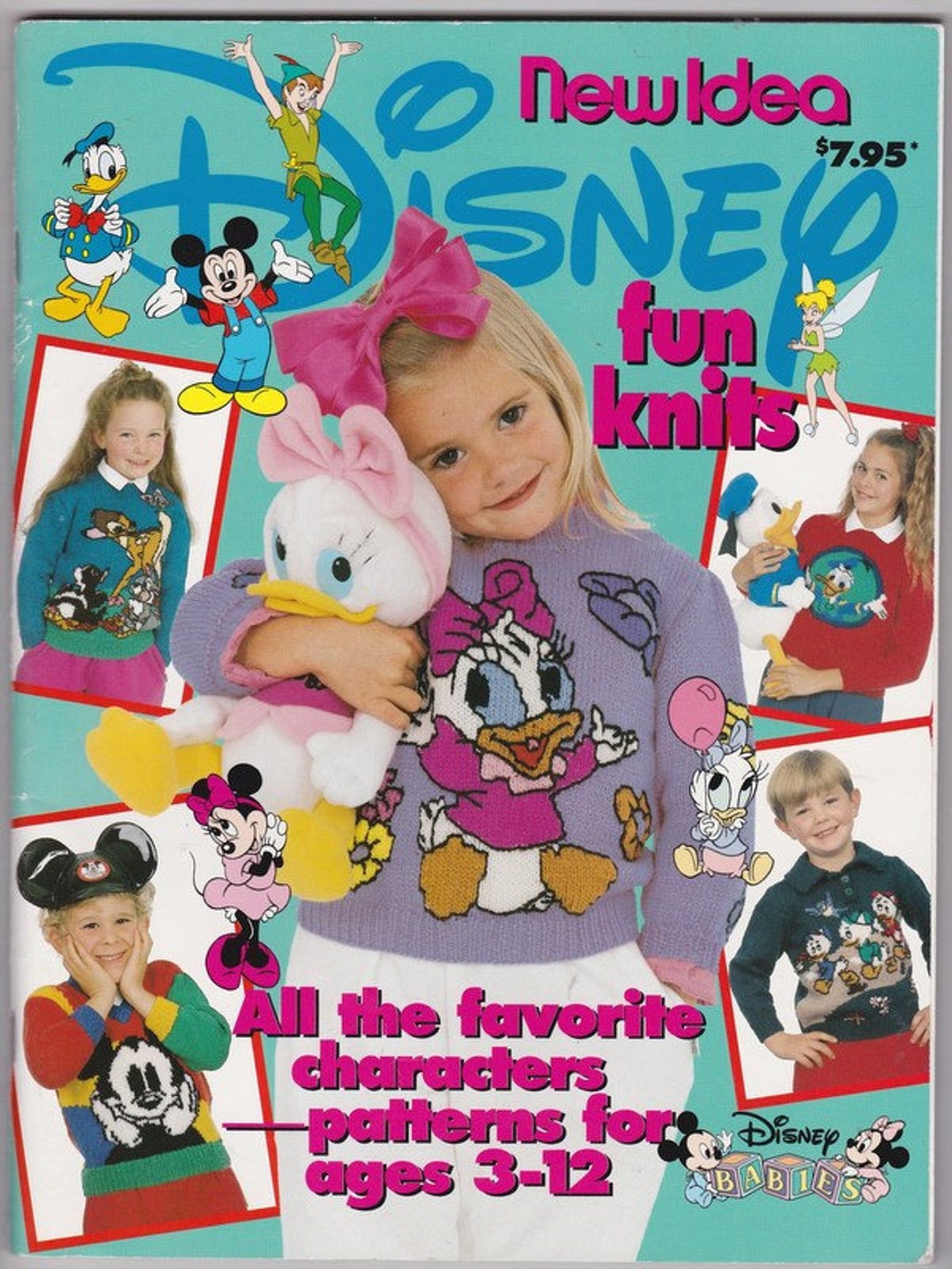 Disney Knitting Pattern Book for Children Aged 3 - 12. Mickey Mouse ...