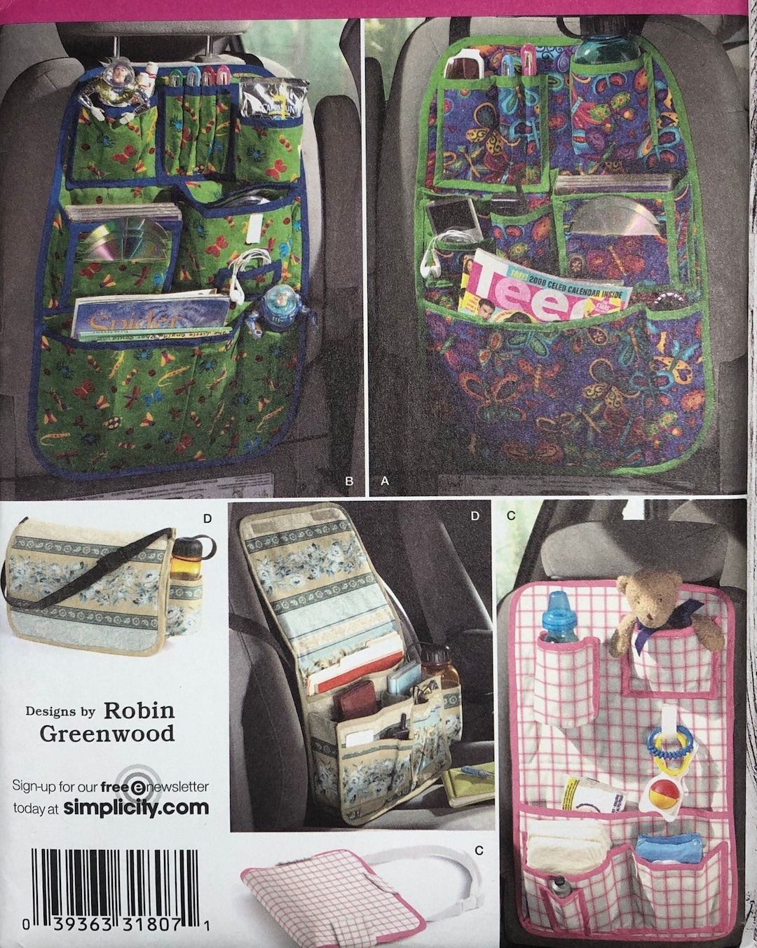 Car Caddy / Organiser Sewing Pattern for Kids and Babies. - Etsy