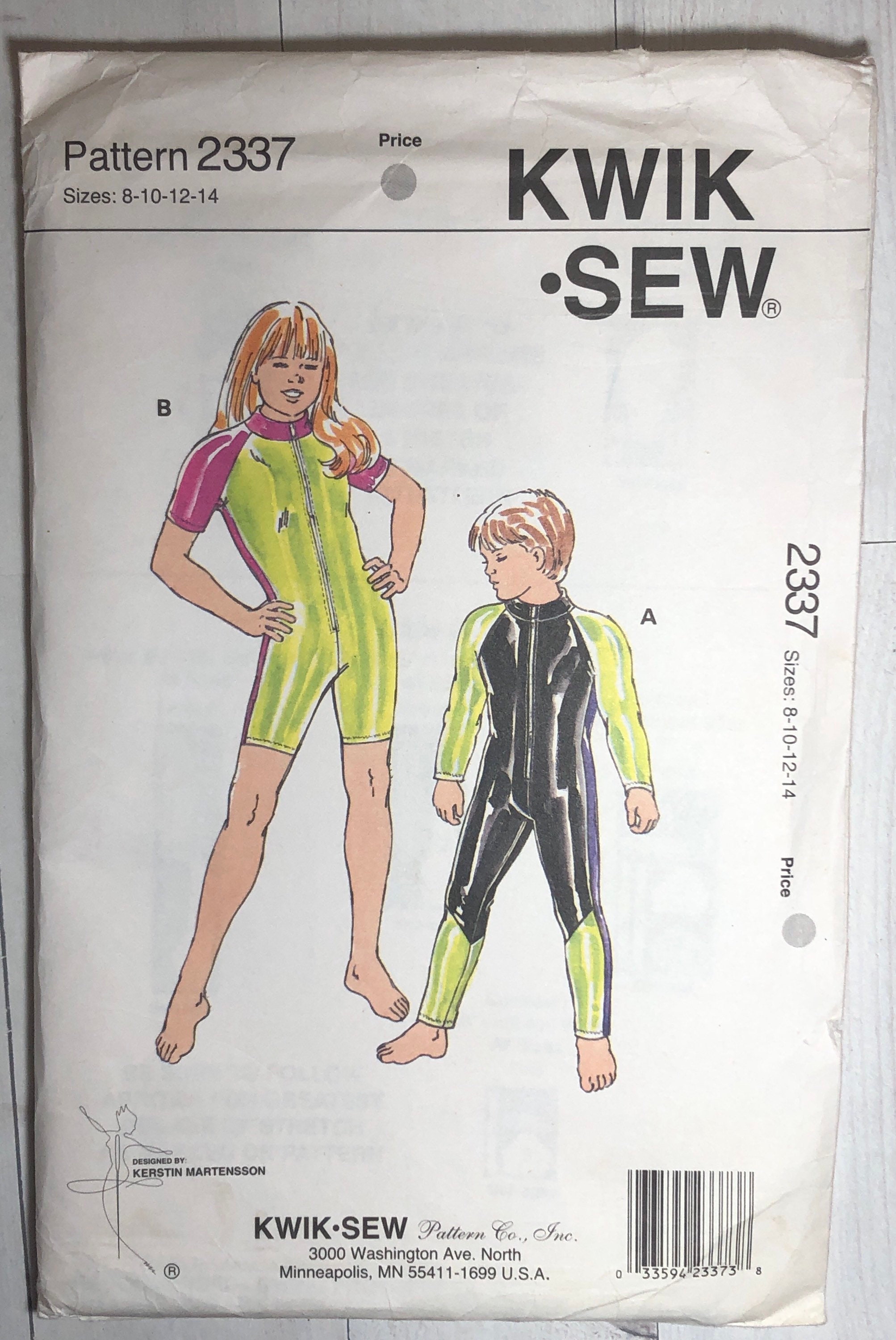 Children's Wetsuit / Rashie Sewing Pattern Kwik Sew 2337 - Etsy