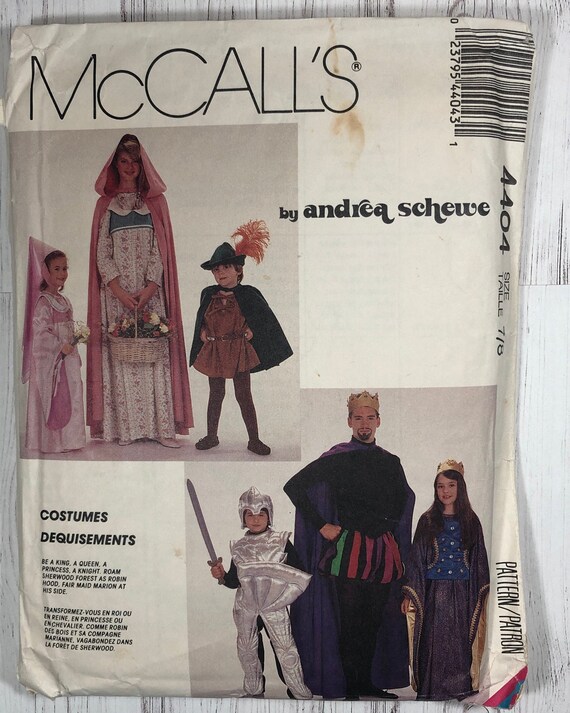 Medieval Costume Sewing Pattern for Children Size 7 / 8. Robin - Etsy