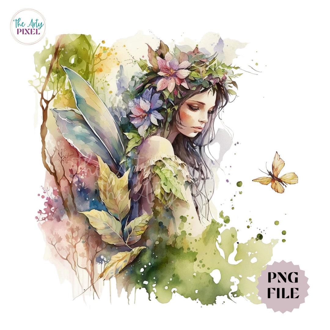 Forest Fairy Clipart, Fantasy Fairy PNG, Sublimation, Commercial Use ...