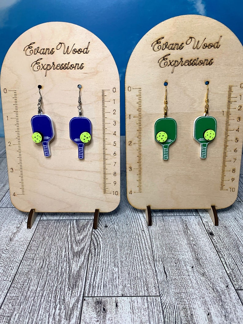 Pickleball Paddle and Ball Dangle Earrings Show off Your Favorite Sport ...