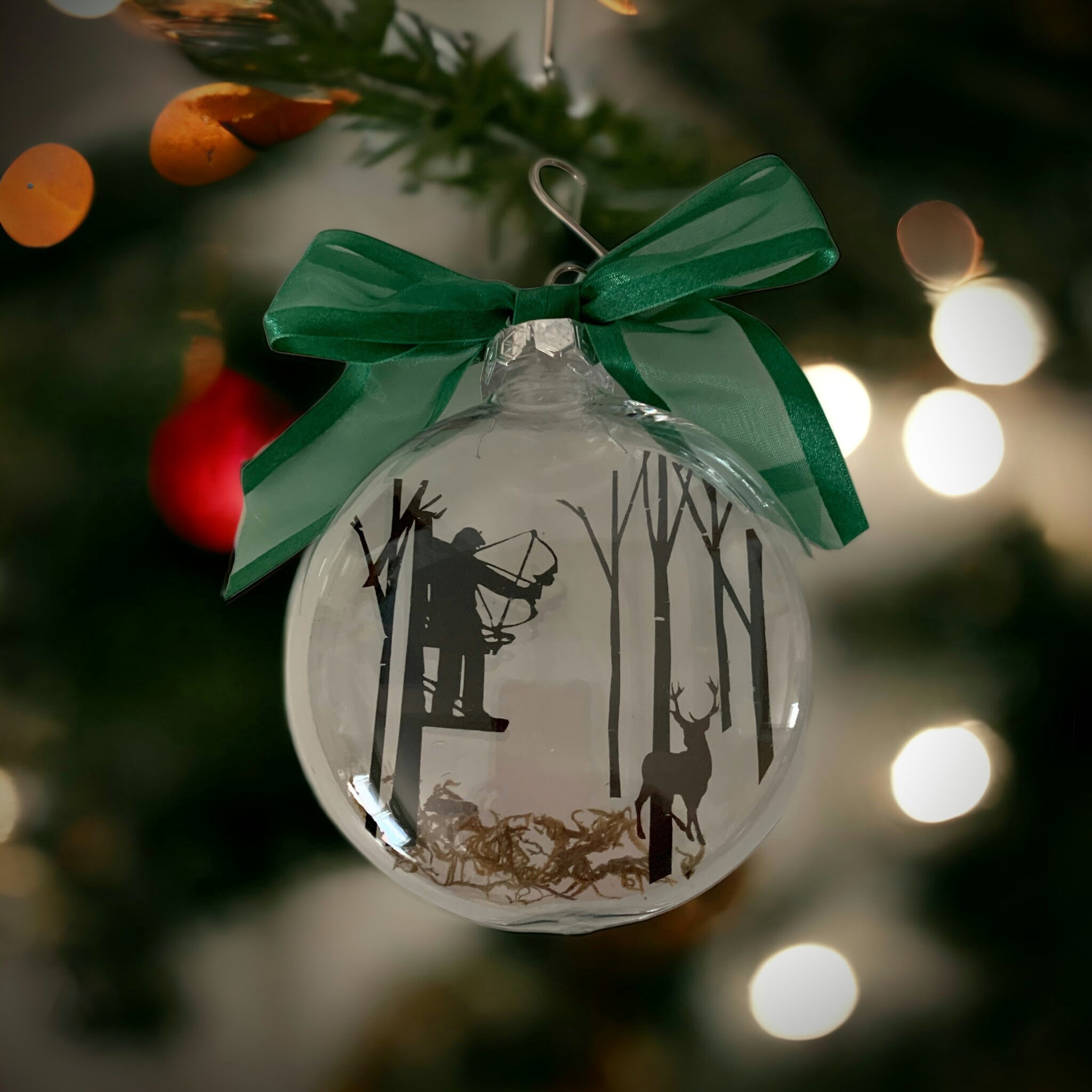 Bow Hunter Floating Ornament - Acrylic Hunting Ornament, Disc Shape - Etsy