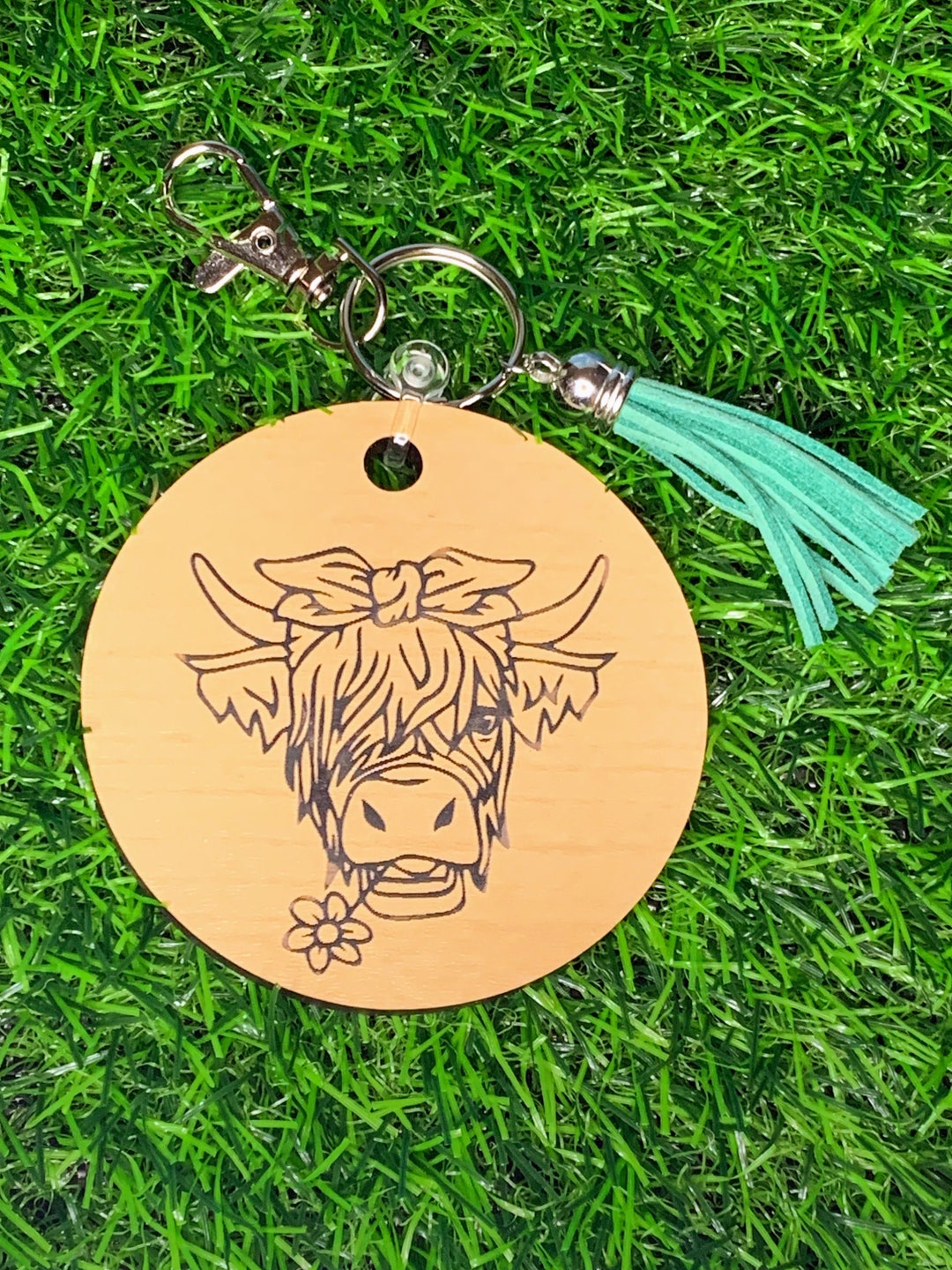 Highland Cow Keychain as Cute as a Real Cow - Etsy