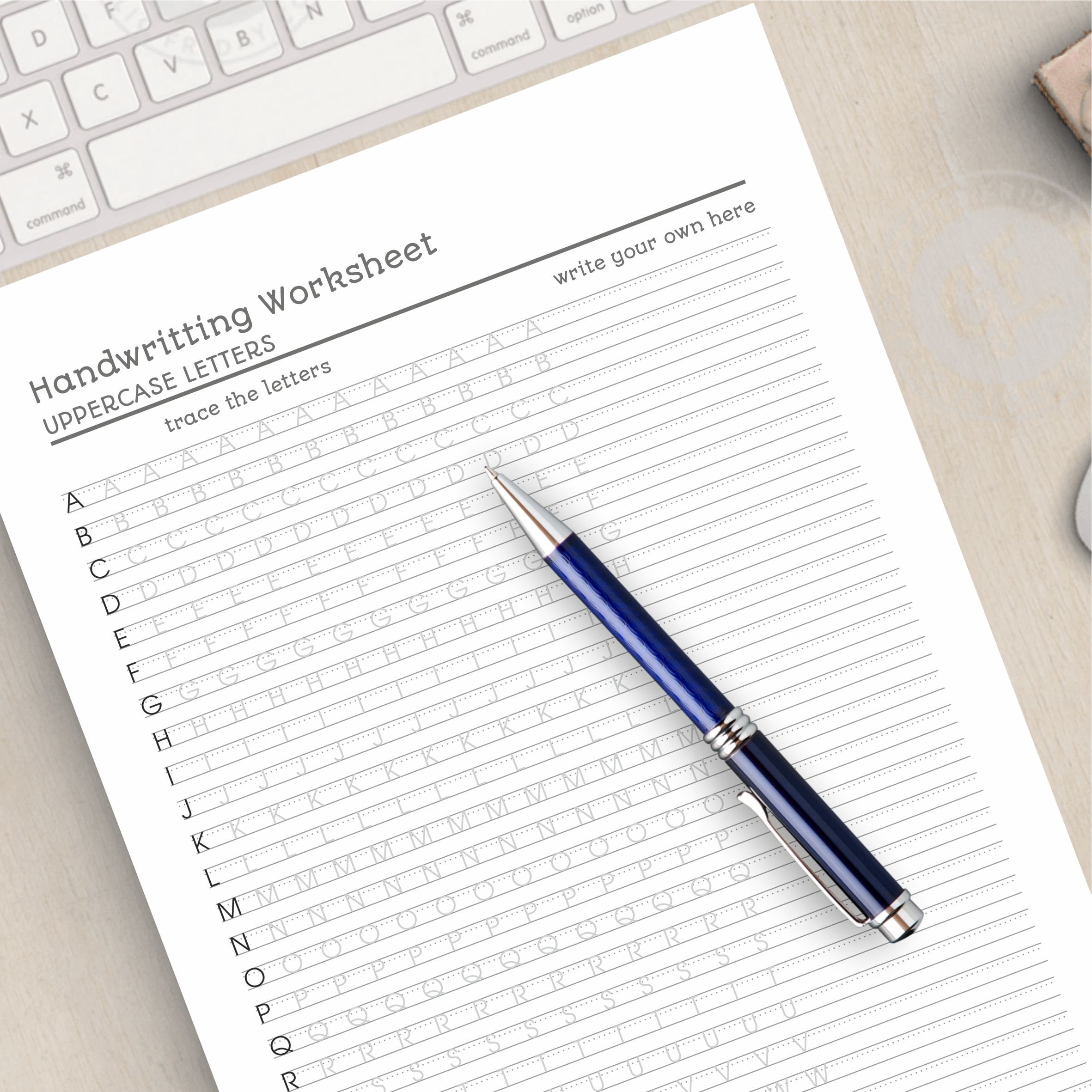 Handwriting Practice Worksheet Printable 29 Pages letter A4 | Etsy