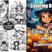 Halloween Little Witch Coloring Book for Adult and Kids. DIGITAL ...