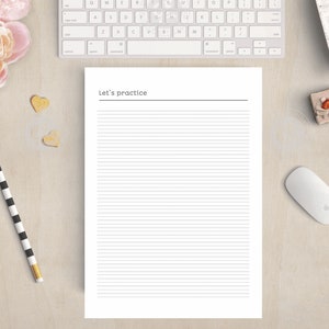 Handwriting Practice Worksheet Printable 29 Pages (letter, A4 Size) for ...