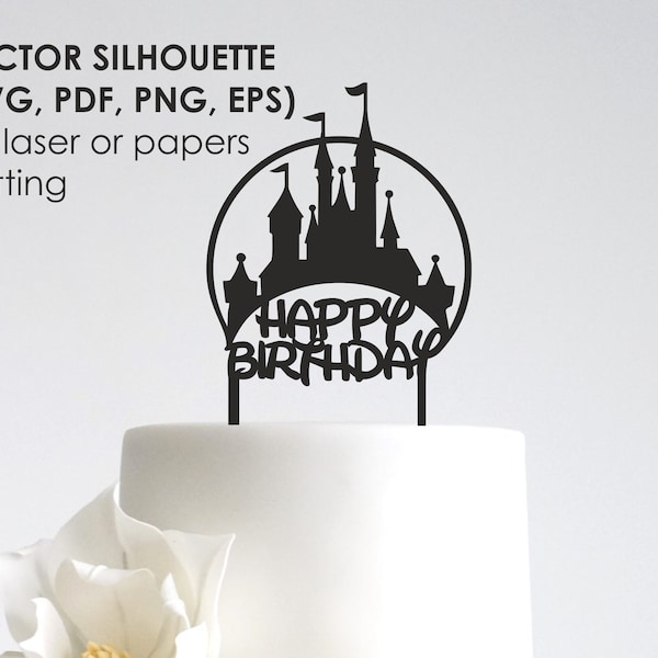 Castle Cake Topper - Etsy