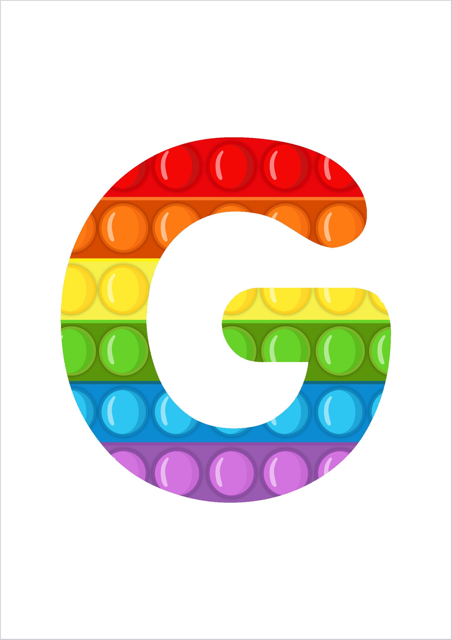 Pop It Style Alphabet A-Z for Party Happy Birthday. PDF PNG - Etsy