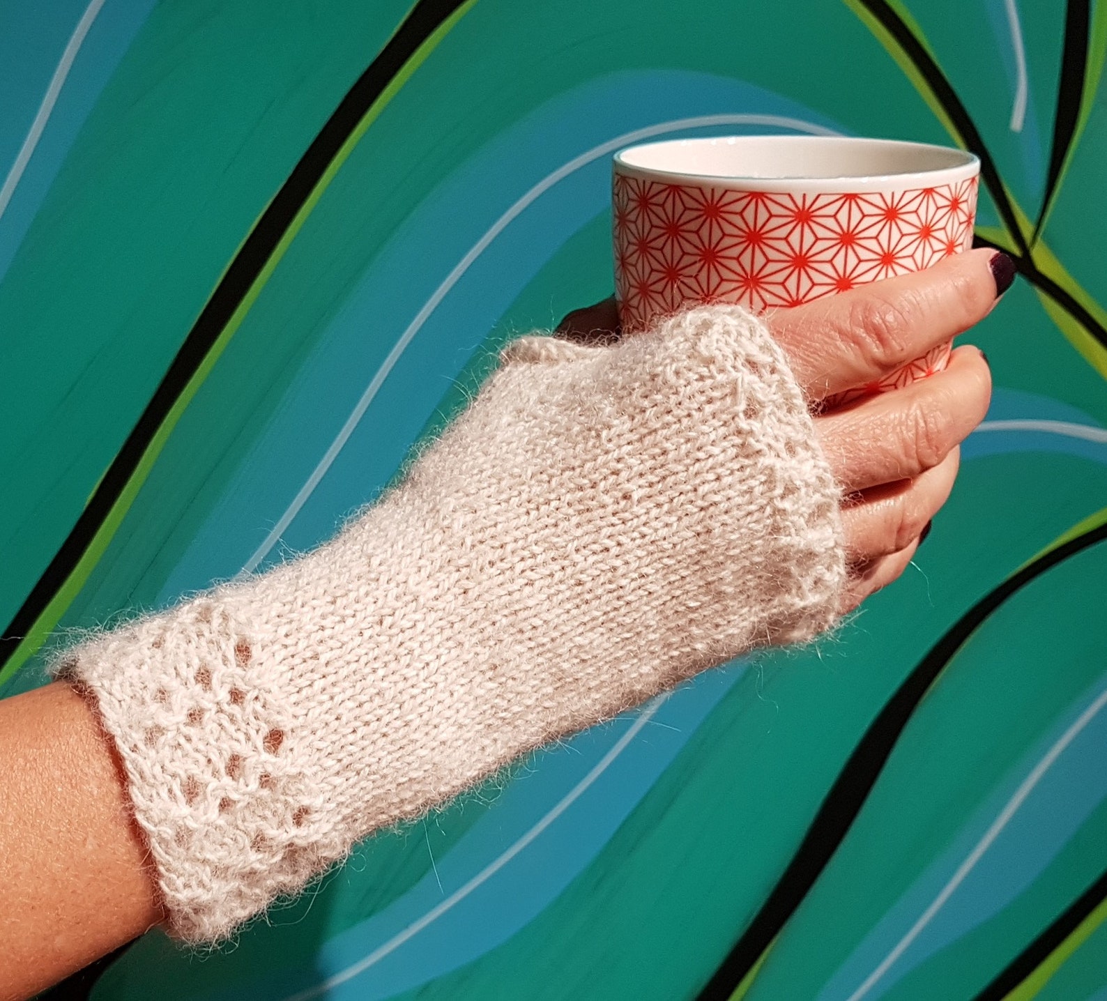 PULSAR, Mönster Till Stickade Halvvantar Handledsvärmare - Etsy