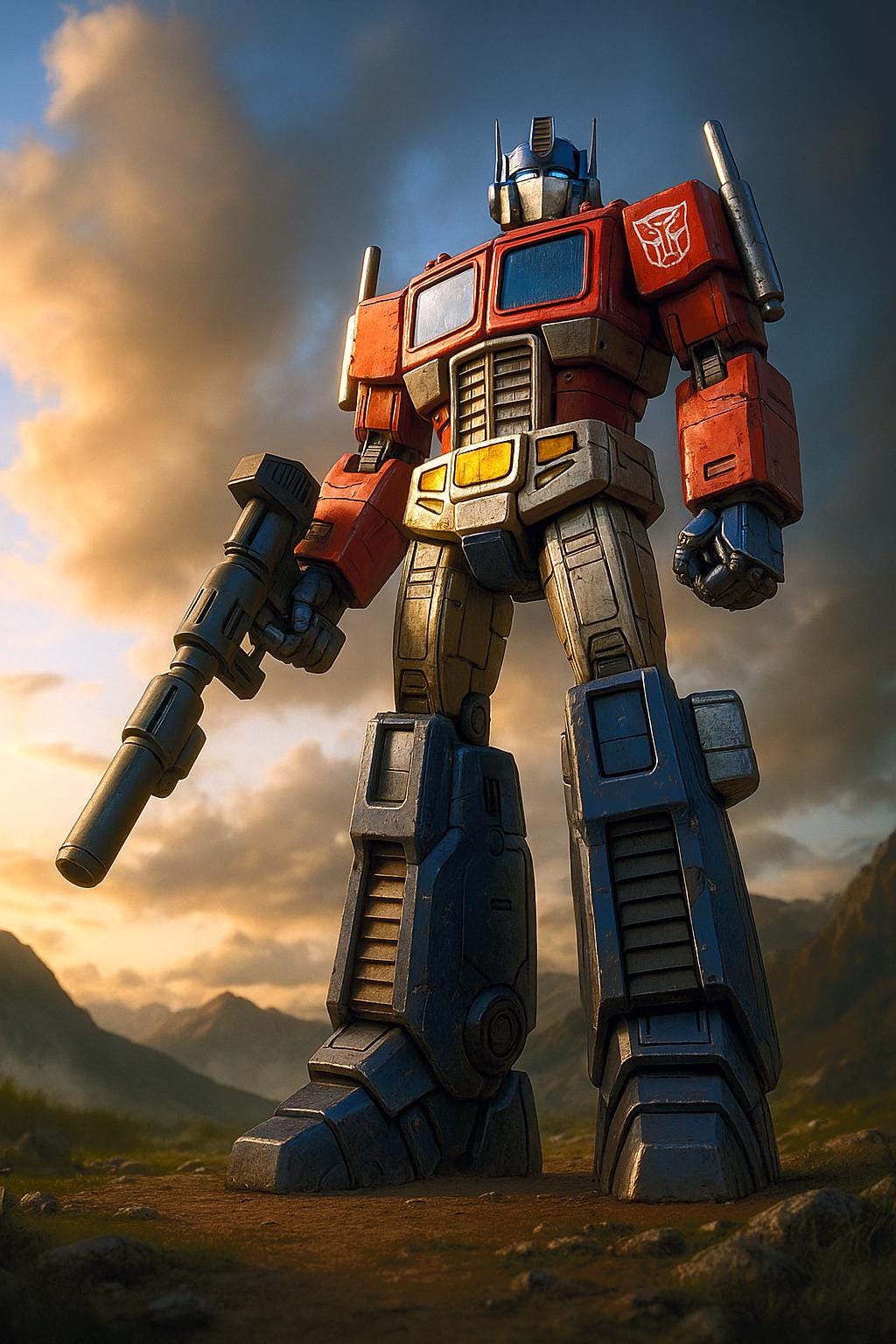 Transformers G1 Optimus Prime Print – Heroic Robot Commander Wall Art ...