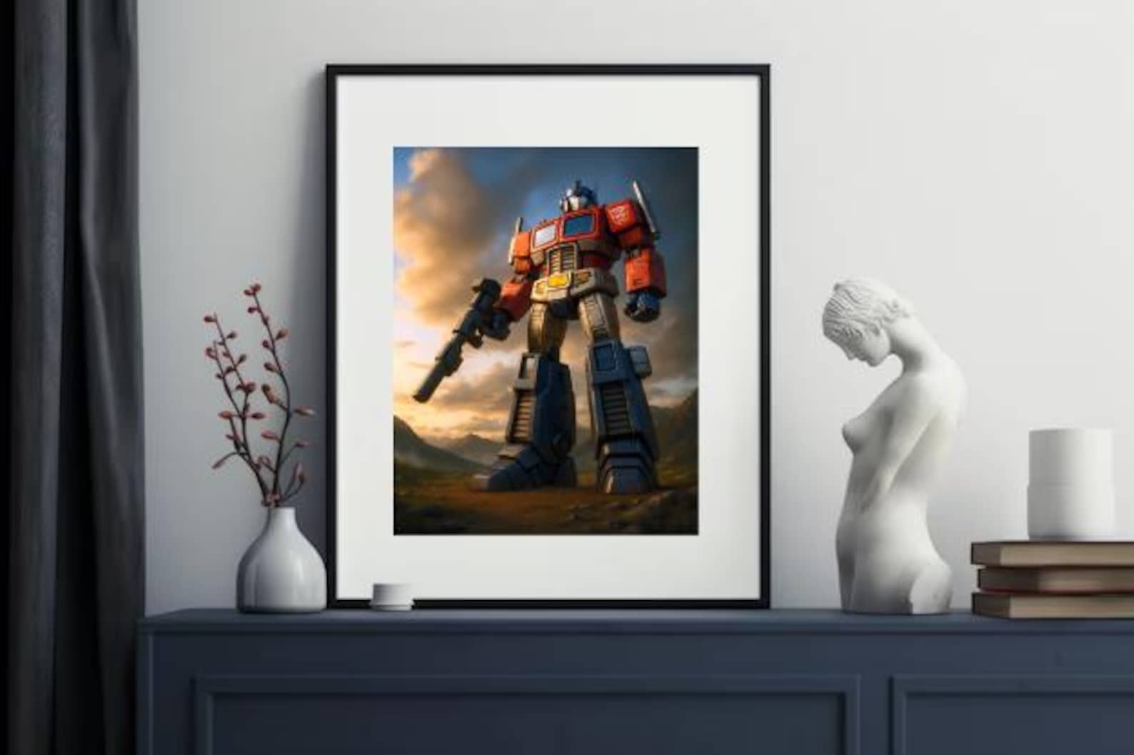 Transformers G1 Optimus Prime Print – Heroic Robot Commander Wall Art ...