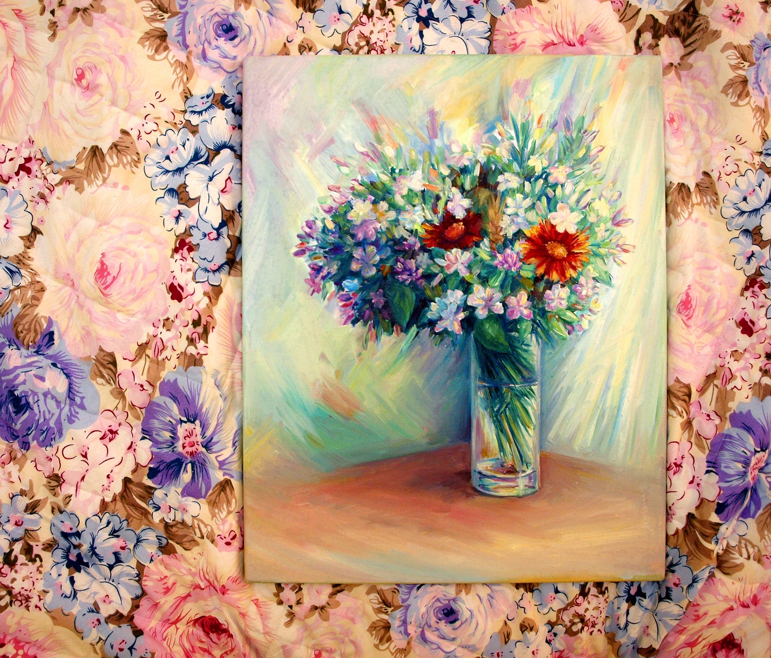 Oil Flowers Art Floral Oil Art Flowers Large Canvas Flowers - Etsy