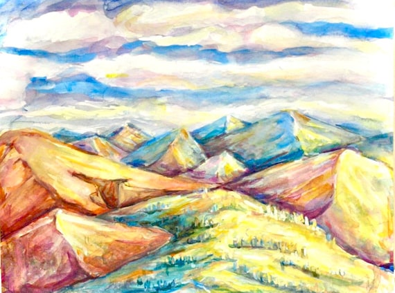 Rolling Hills Drawing