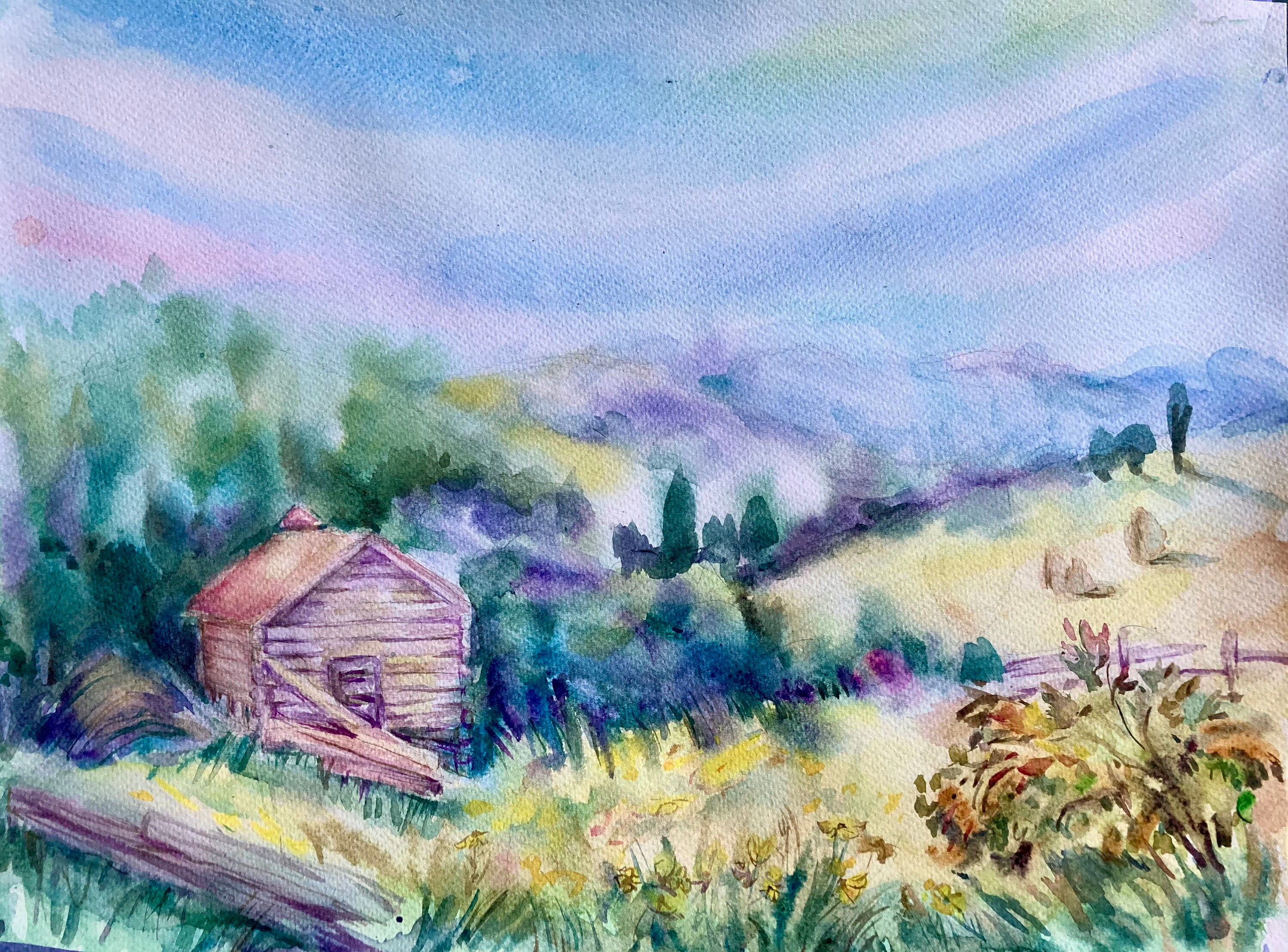 Watercolour Original Painting Abstract Nature Wall Art Scenery - Etsy UK