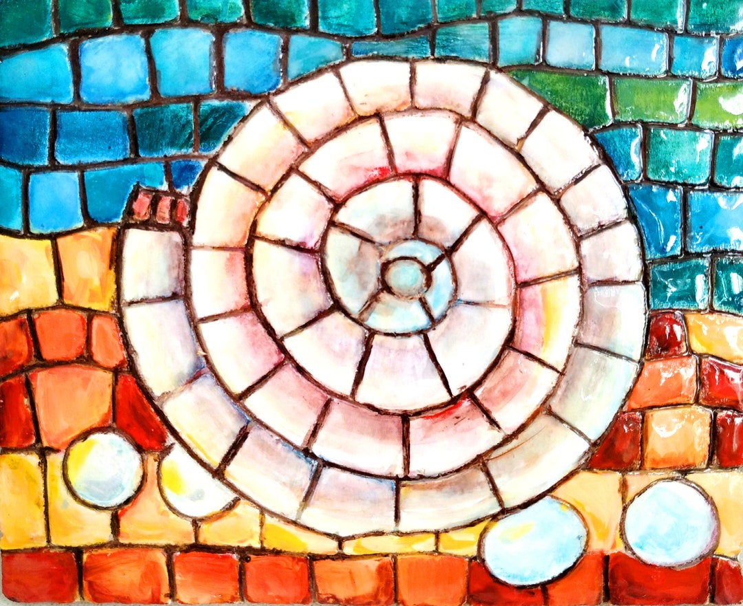 Shell Mosaic Picture, Mosaic Artwork ,ocean Mosaic, Mosaic Tile Mural ...