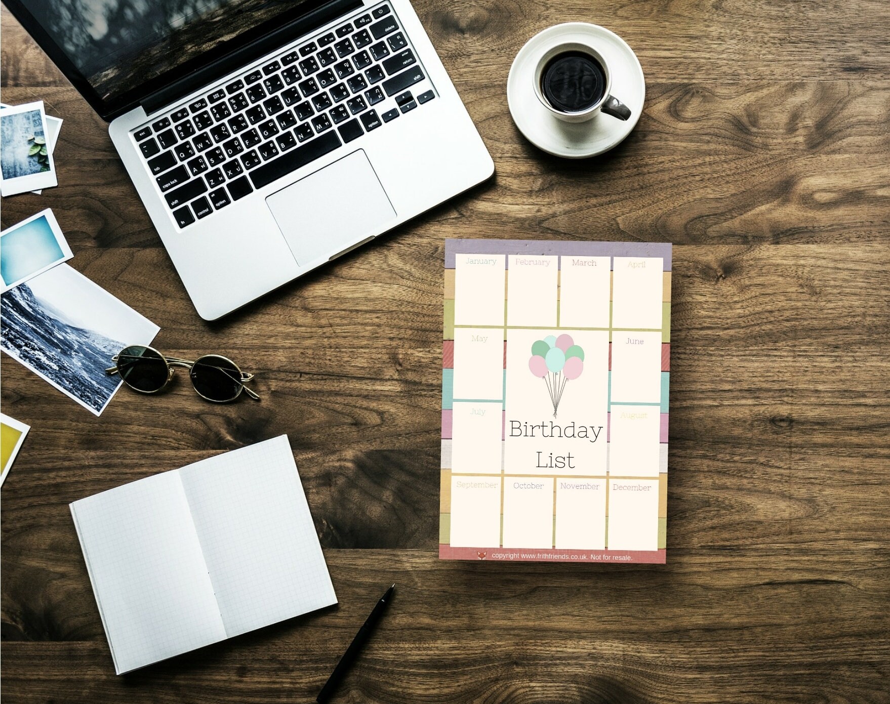 Birthday List Printable Downloadable Birthday Log Printable - Etsy