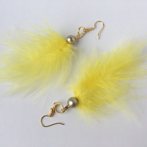 Yellow Feather - Etsy