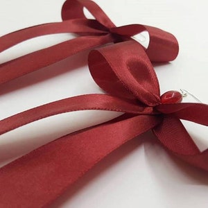 Extra Large Red Ribbon Bow Earrings - Etsy