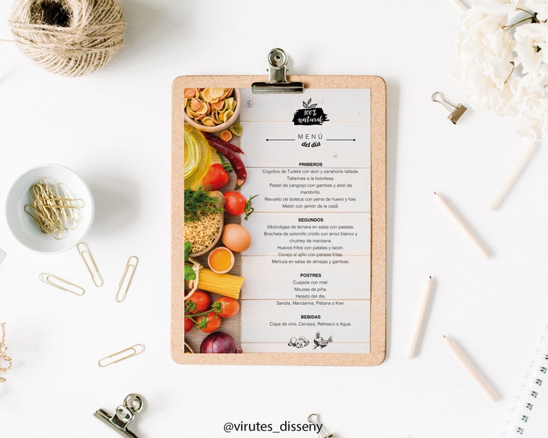Menu Template Photo Model // Menu Template // Print Your Menu - Etsy Canada