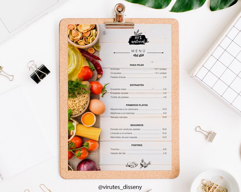 Menu Template Photo Model // Menu Template // Print Your Menu - Etsy Canada