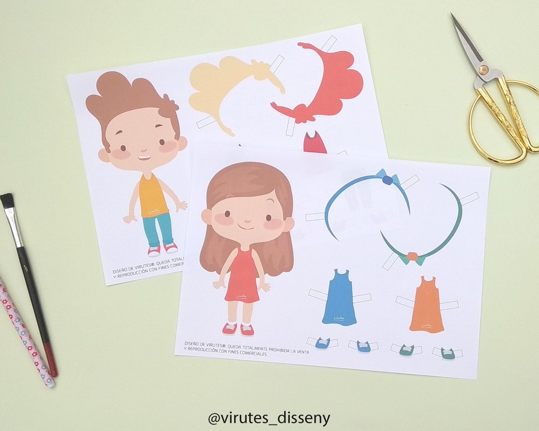 Paper Crafts for Children // Print, Cut Out and Dress the Dolls ...