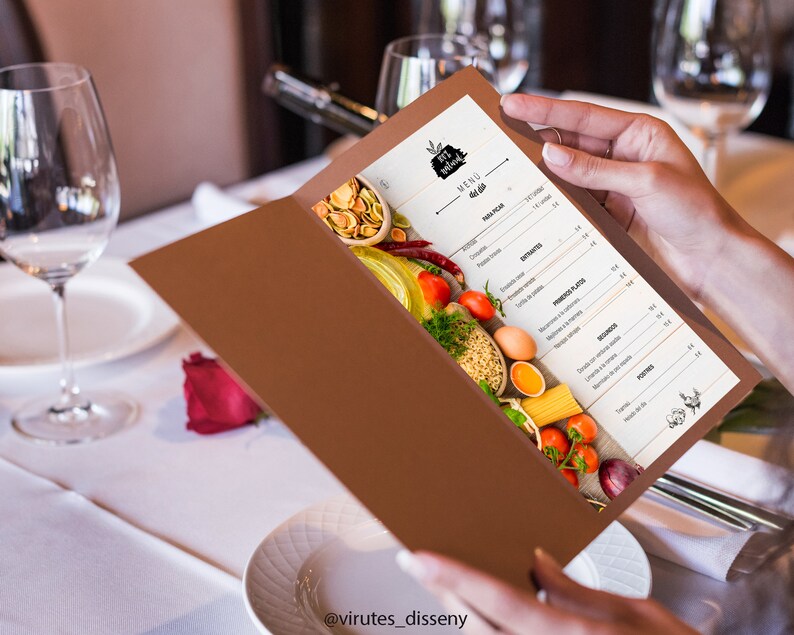 Menu Template Photo Model // Menu Template // Print Your Menu - Etsy Canada