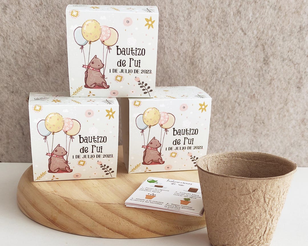 Teddy Bear Planting Kit, Biodegradable Pot With Seeds, Customizable ...