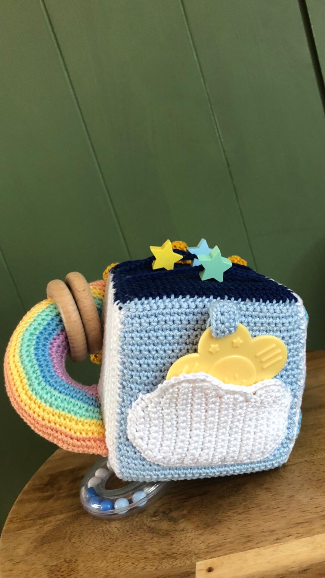 Play Cube Crochet/ Activity Cube Weather/ Baby Toys/ Toy/ Play Cube ...