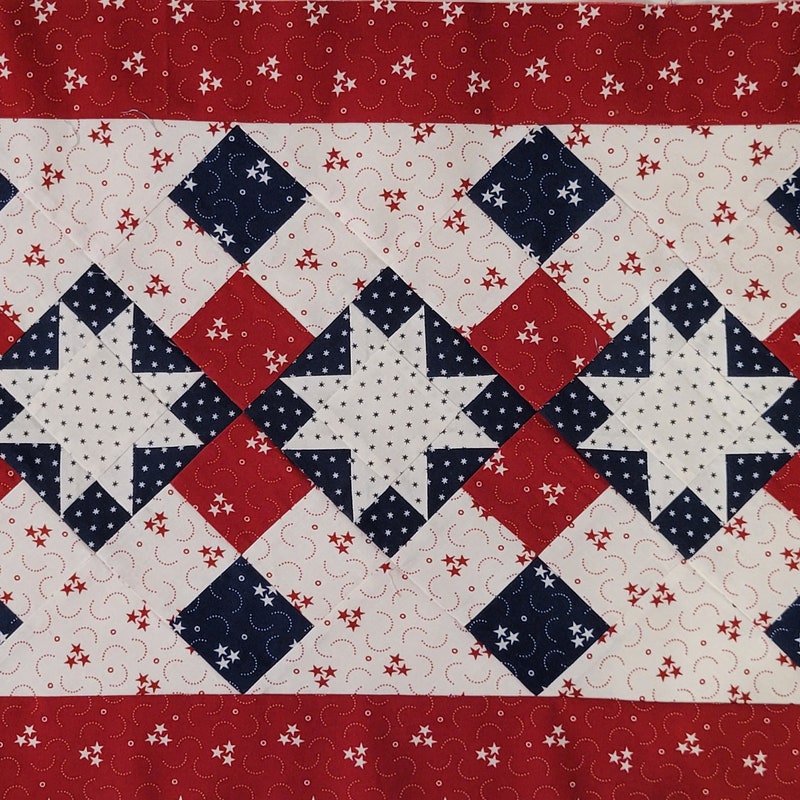 Patriotic Table Runner - Etsy