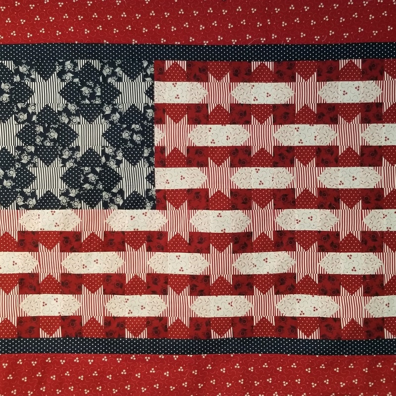 American Flag Quilt Pattern - Etsy