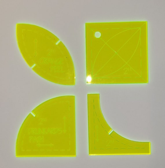 2 Inch Drunkards Path Quilt Templates - Etsy