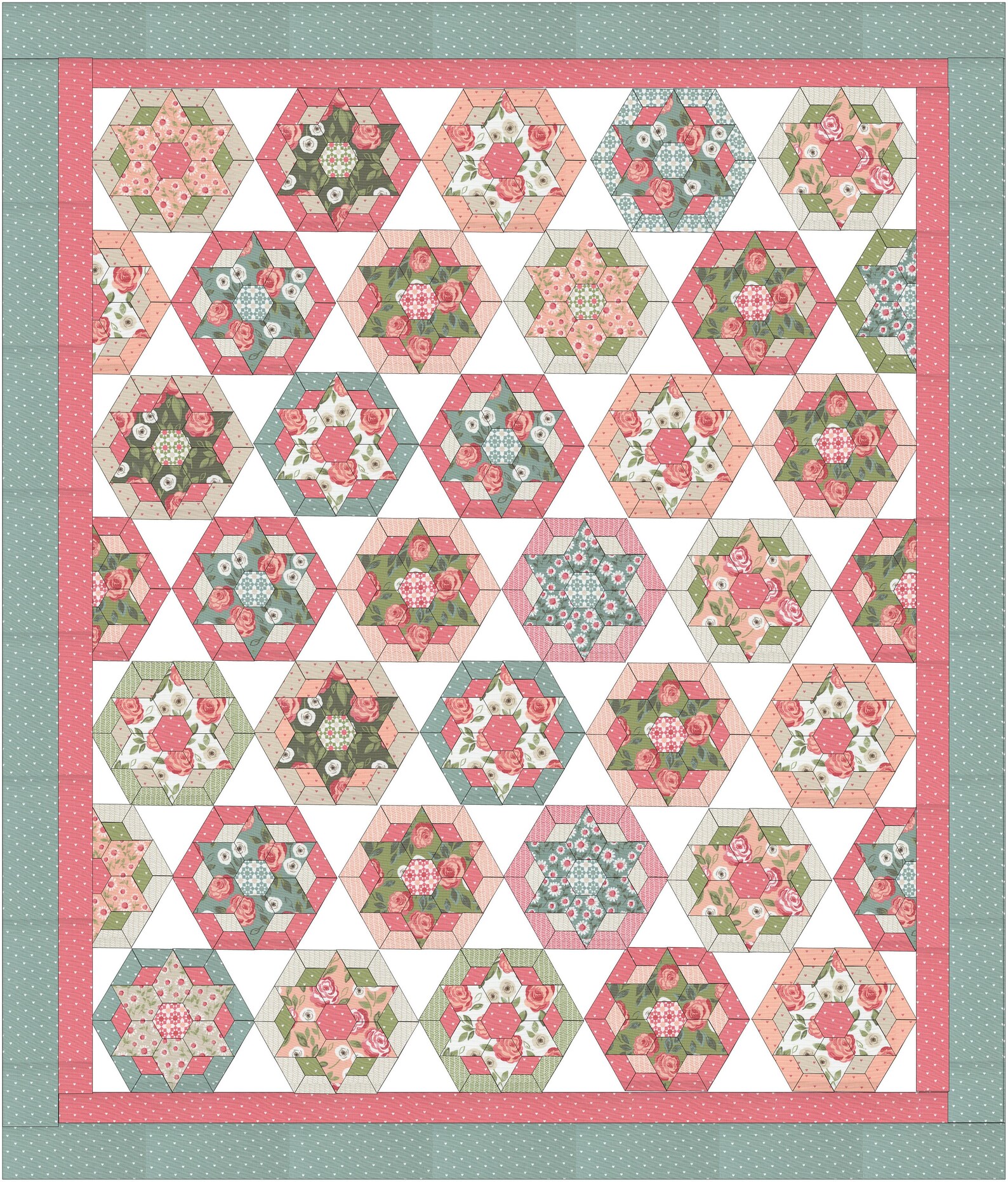 Tri-hexa Quilt Pattern - Etsy