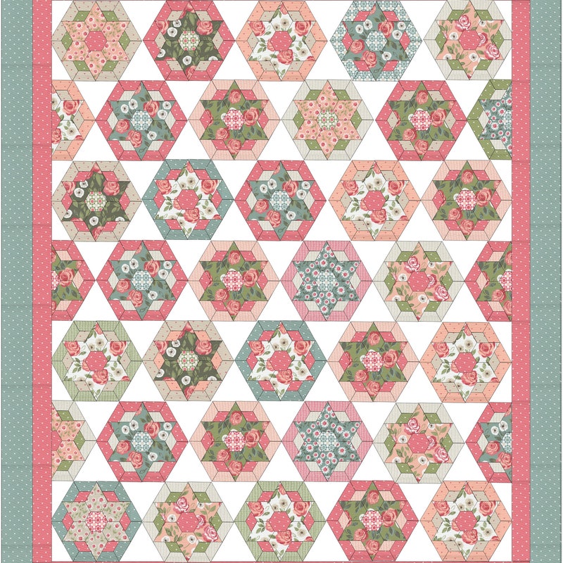 Hexagon Quilt Pattern - Etsy