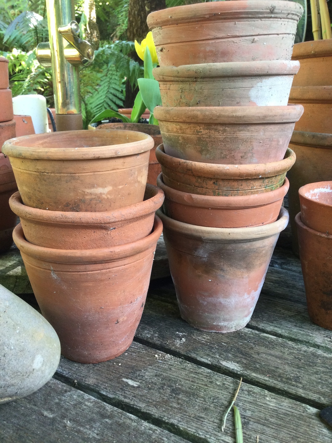 Pair of Vintage Terracotta Plant Pots - Etsy