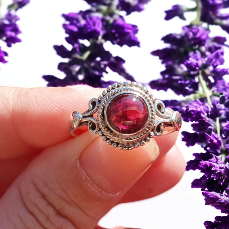 Garnet Ring - Etsy
