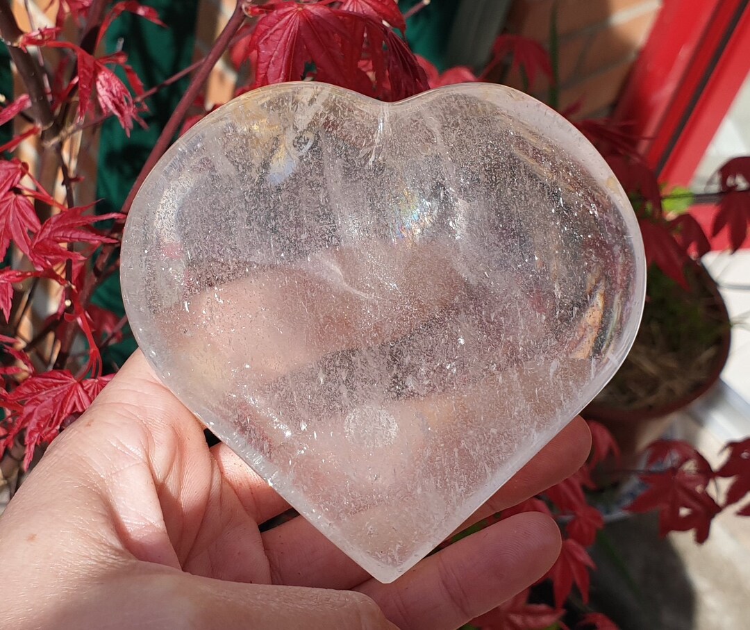 HEART in Stone ROCK CRYSTAL - Etsy