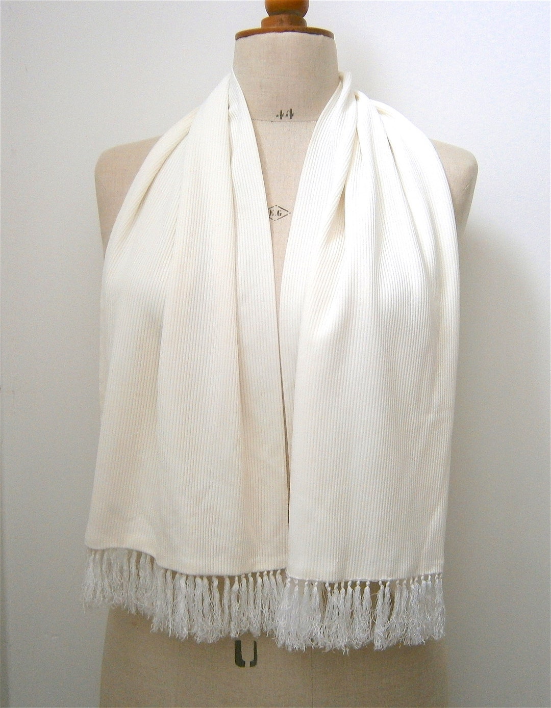 Vintage Mens Evening Scarf Ivory Scarf WW2 Pilot Mens Vintage Scarf - Etsy