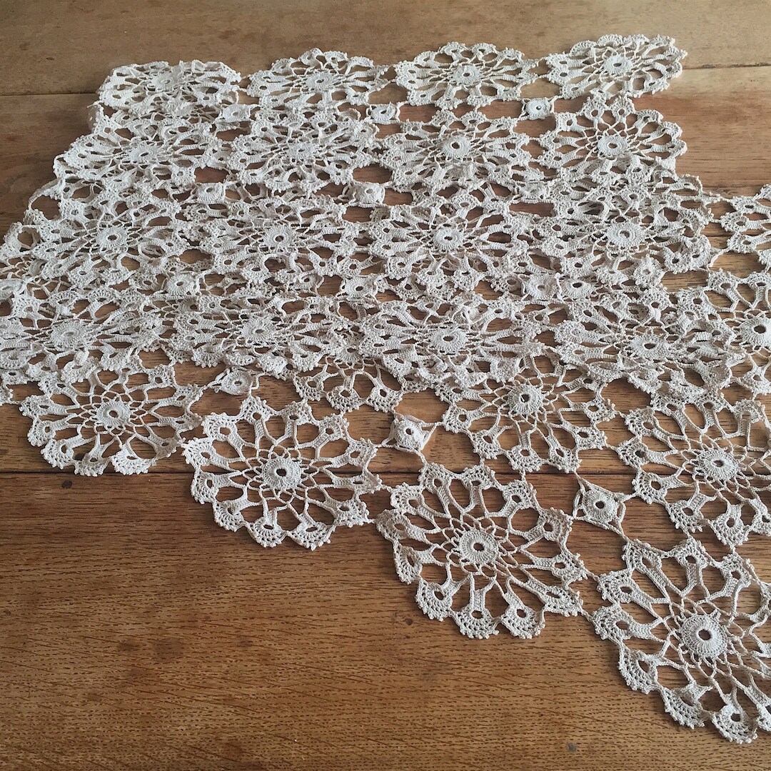 Antique Table Runner Crochet Table Runner Table Center - Etsy