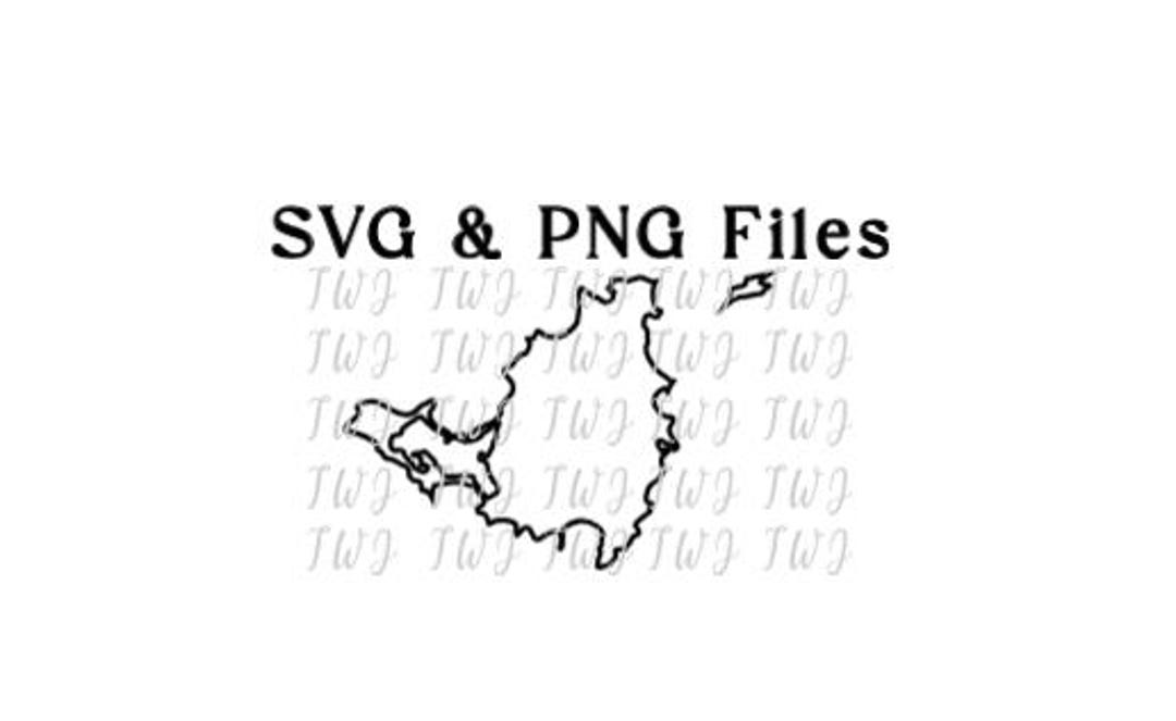 Saint Martin, Sint Maarten Outline SVG and PNG Files for Cricut ...