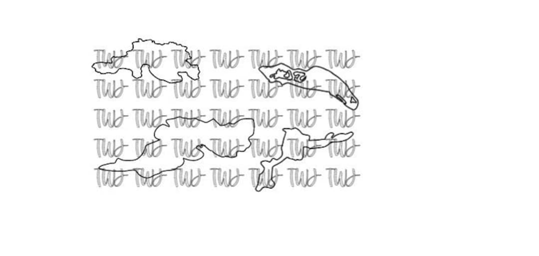 British Virgin Islands Outline QUAD SVG Files for Cricut Machines - Etsy
