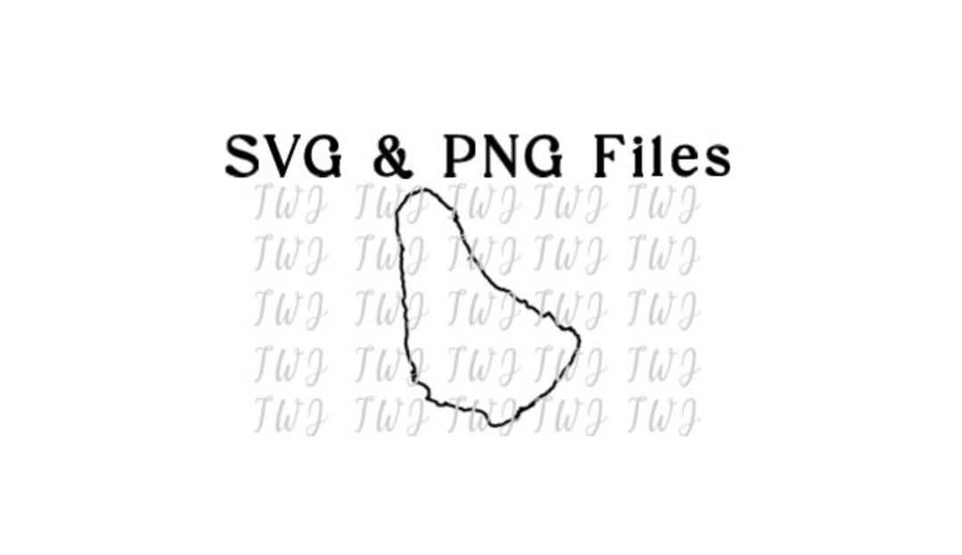 Barbados Outline SVG and PNG Files for Cricut, Silhouette, and Other ...
