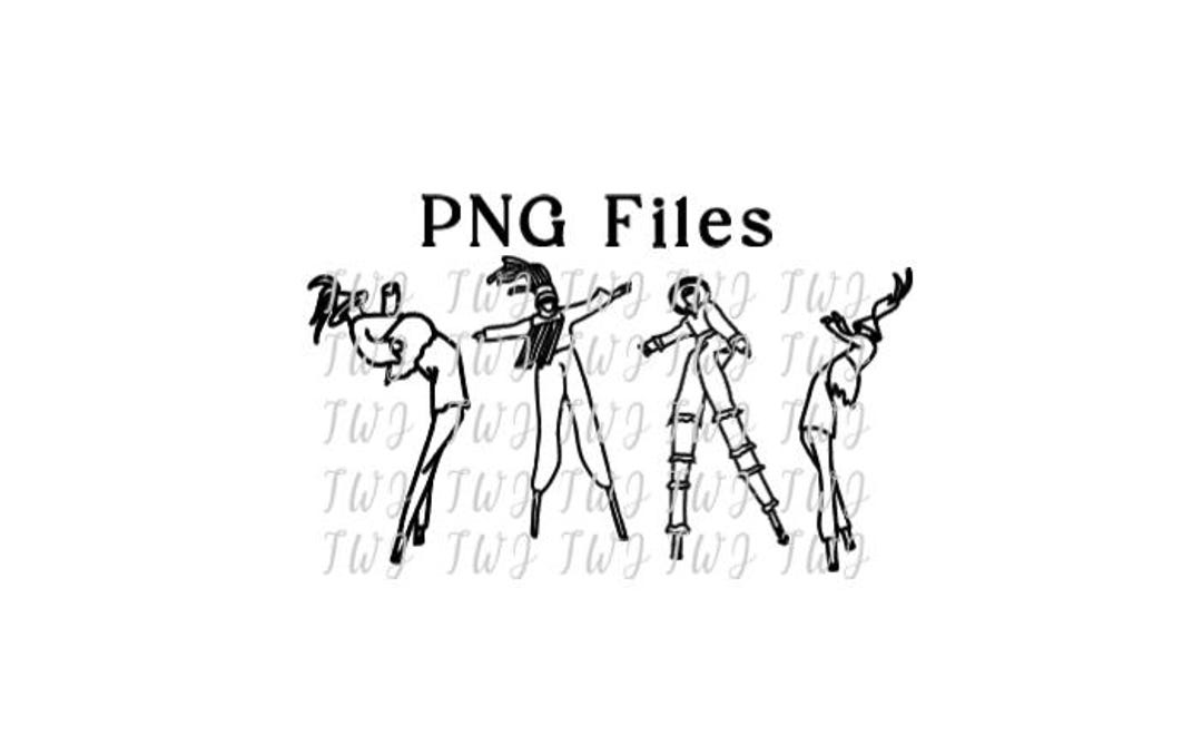 Moko Jumbie Quad Outline PNG Files for Cricut, Silhouette, and Other ...